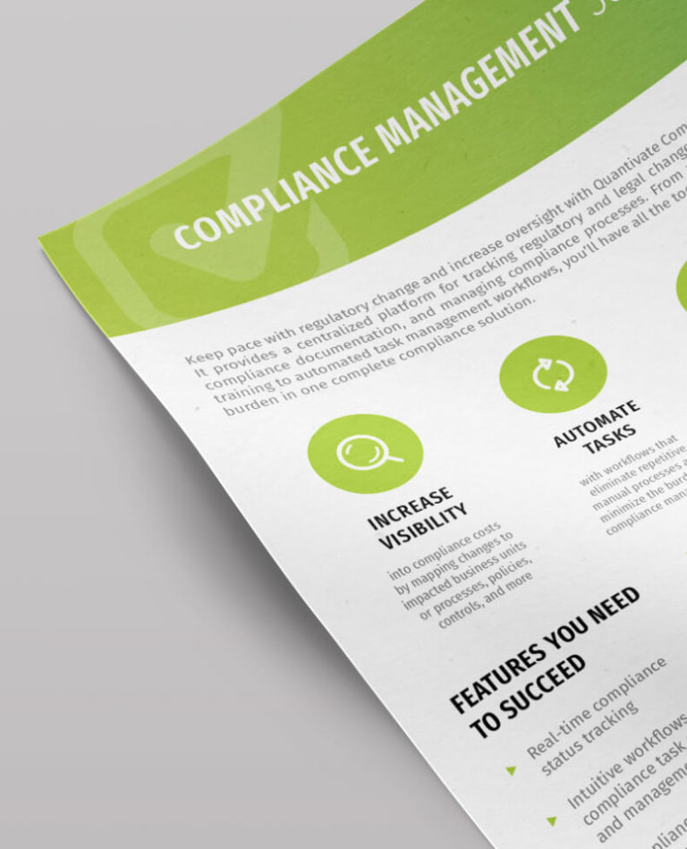 Compliance Management Software Datasheet - Quantivate